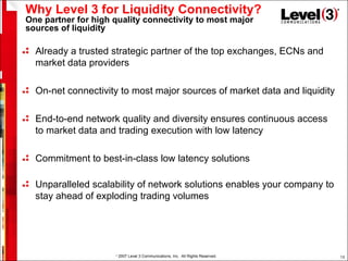 Level 3 Financial Community | PPT