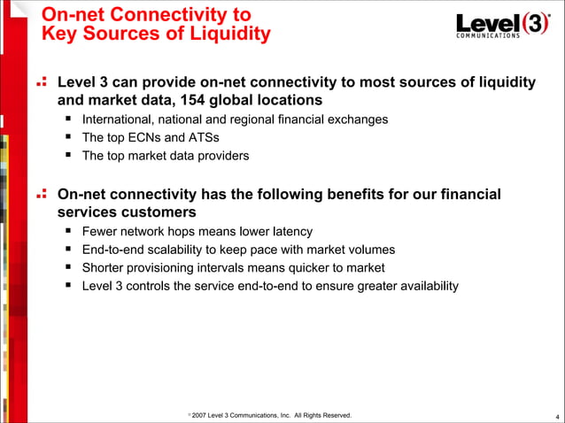 Level 3 Financial Community | PPT