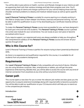 Level 3 Personal Training & Fitness - Course Gate | PDF