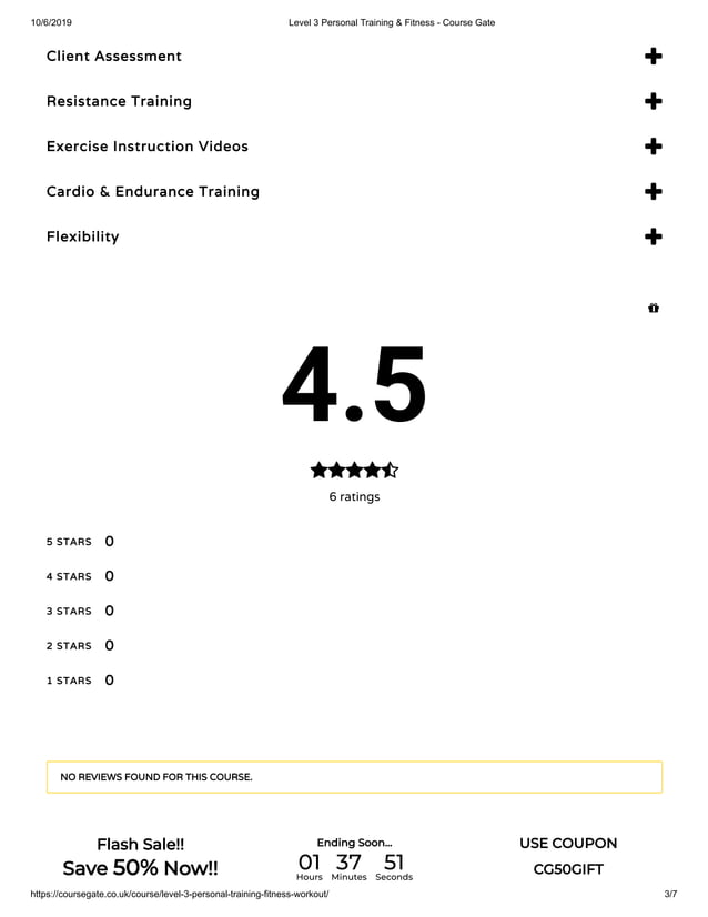 Level 3 Personal Training & Fitness - Course Gate | PDF