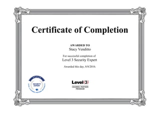 Level 3 Security Expert | PPT