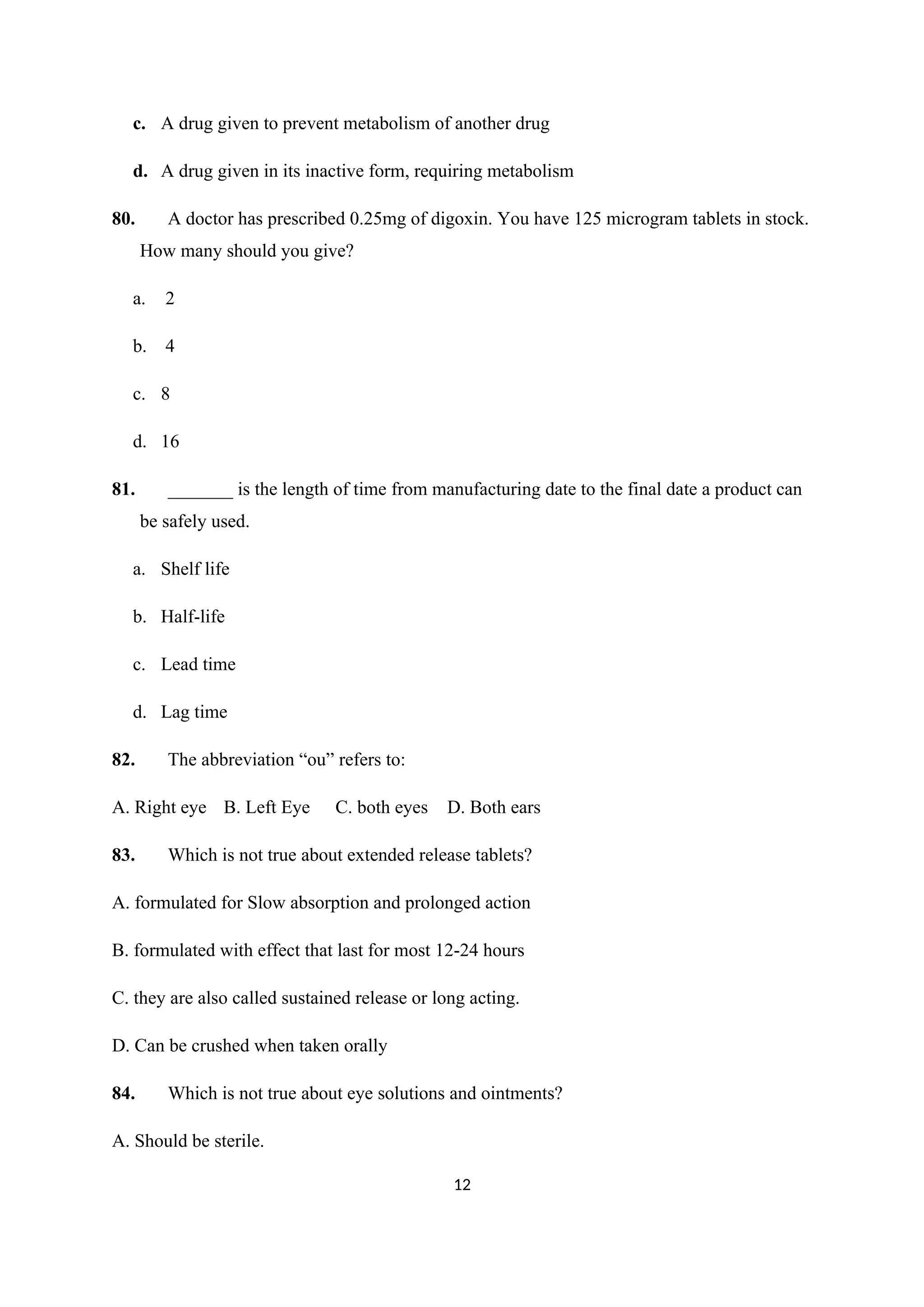 level 4 coc exam for studentspharmacy.docx