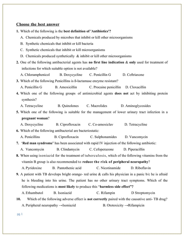 level 4 coc exam for studentspharmacy.docx