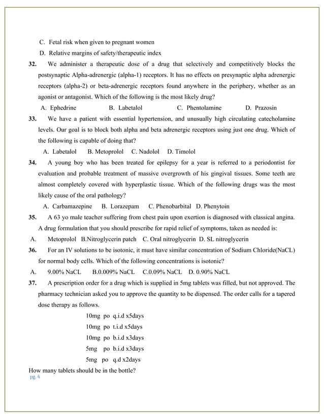 level 4 coc exam for studentspharmacy.docx
