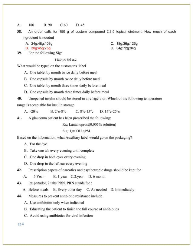 level 4 coc exam for studentspharmacy.docx