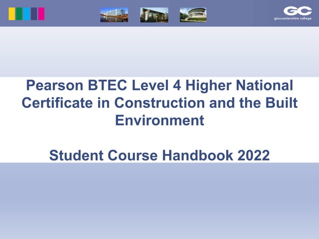Gloscol HNC Construction Level 4 handbook 2021 | PPT