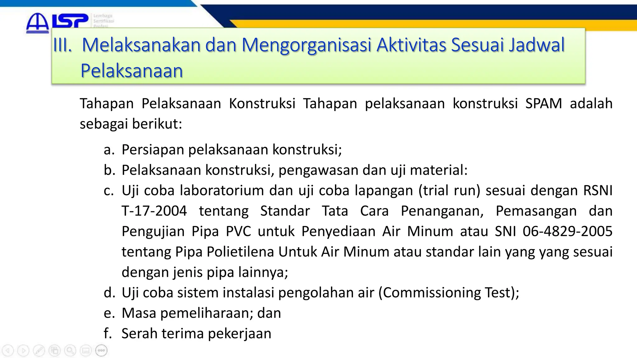 PPT PELAKSANA KONSTRUKSI BANGUNAN UNIT DISTRIBUSI SPAM | PPTX