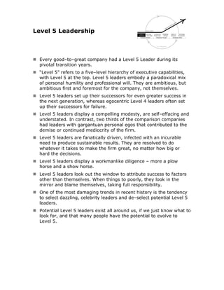 Level 5 leadership | PDF
