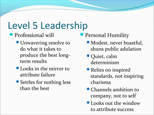 Level 5 leadership | PPT