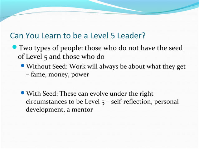 Level 5 leadership | PPT