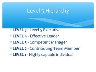 Level 5 leadership | PPT