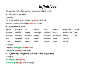 Infinitives and Gerunds | PPTX