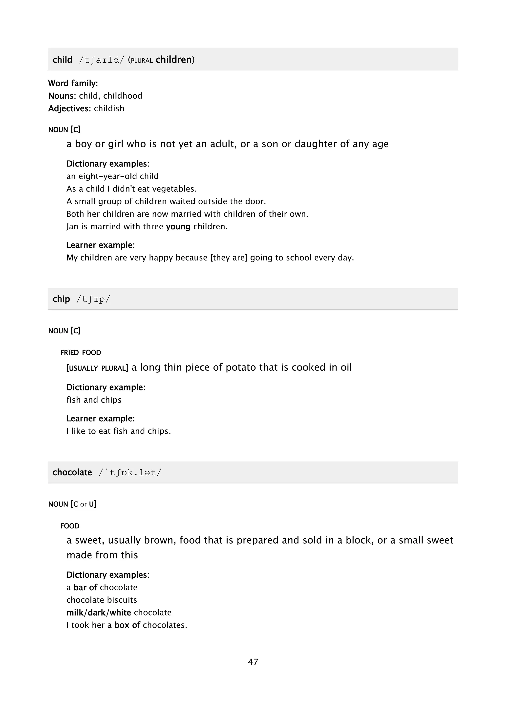 Level A1 Word List.pdf | Desserts and Baking | Food & Drink