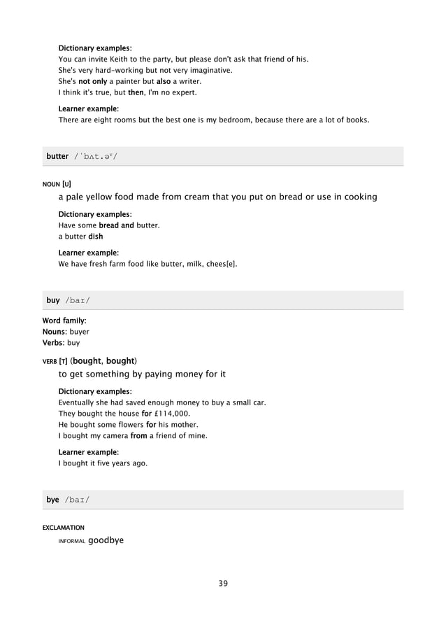 Level A1 Word List.pdf | Desserts and Baking | Food & Drink