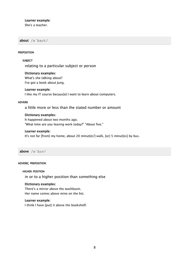 Level A1 Word List.pdf | Desserts and Baking | Food & Drink