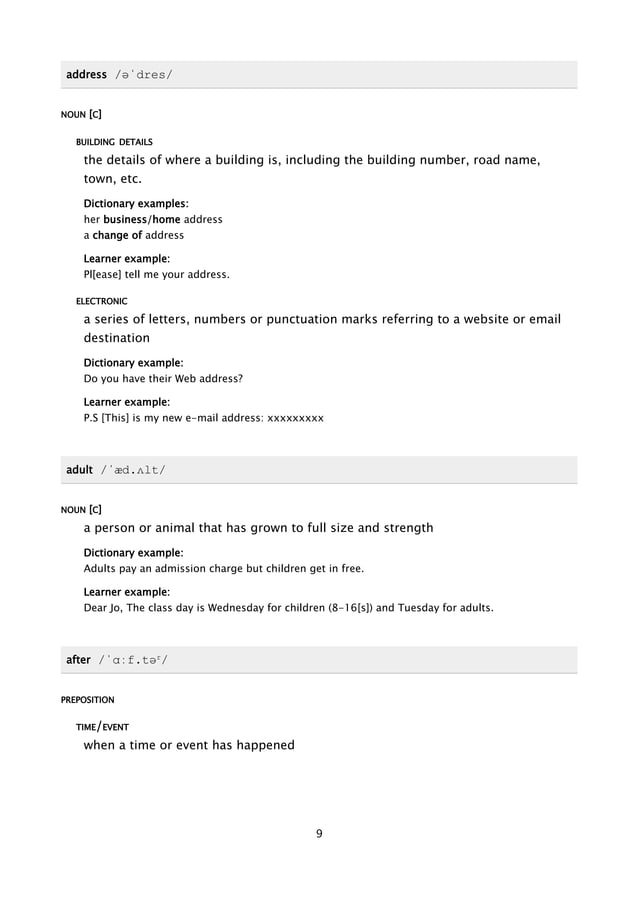 Level A1 Word List.pdf | Desserts and Baking | Food & Drink