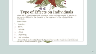Level and kinds of media effect.pptx | Media Industry | Industries