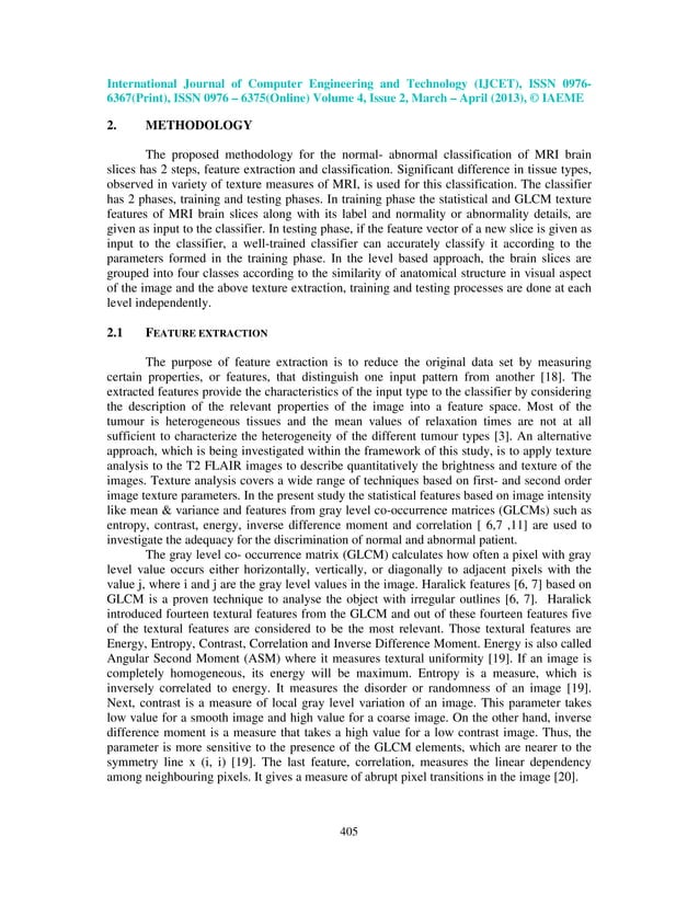 Level based normal abnormal classification of mri brain images | PDF