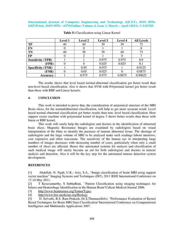 Level based normal abnormal classification of mri brain images | PDF