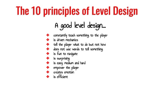Level design analysis (Nintendo and Valve exemples) | PPT