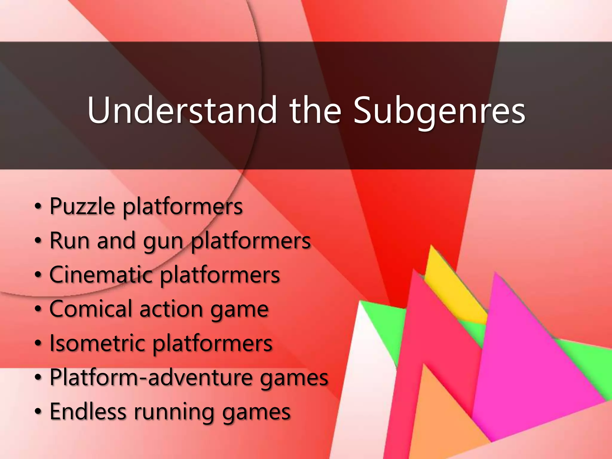 Level design for platformers | PPTX