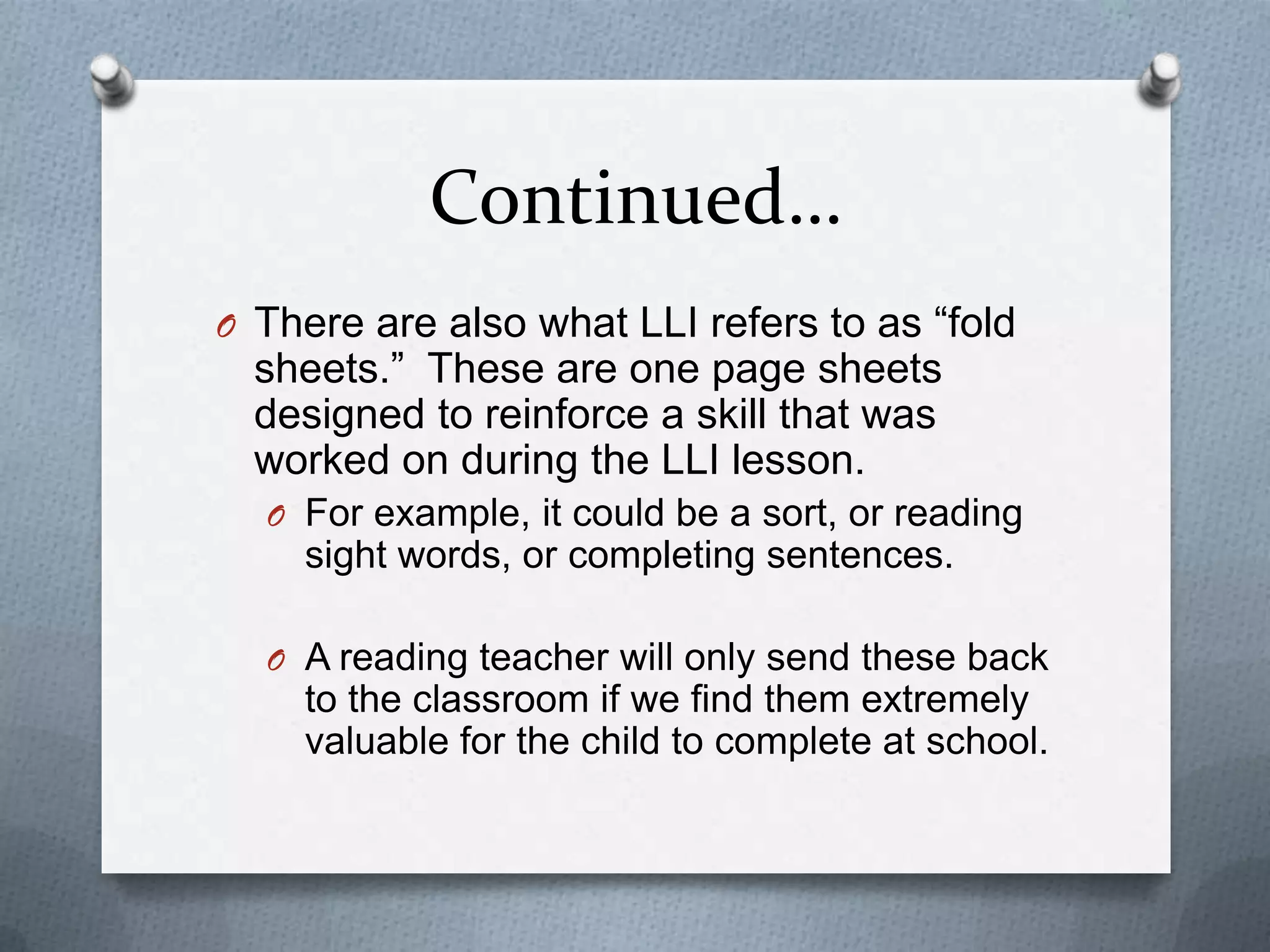 Leveled Literacy Intervention | PPTX