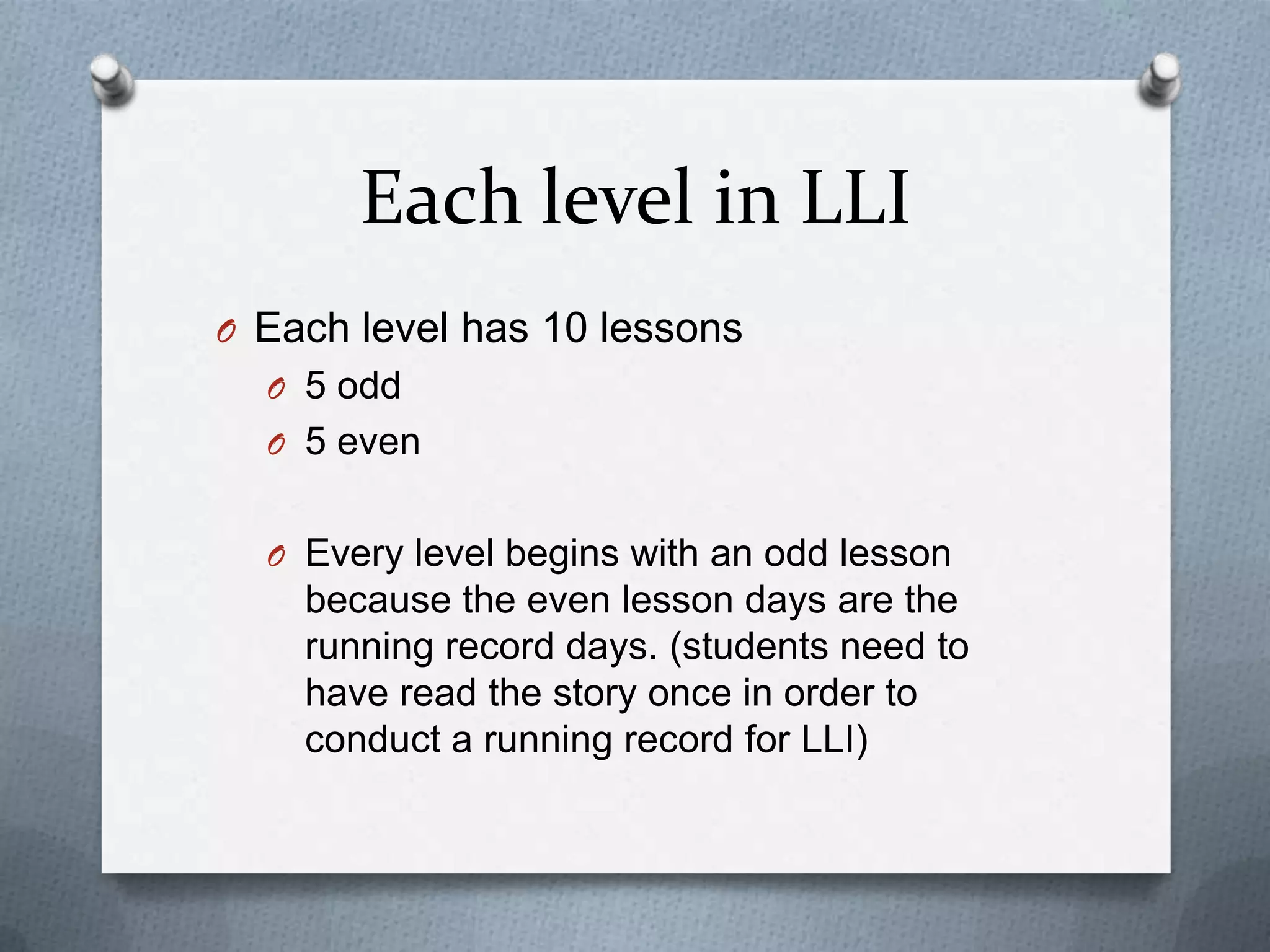 Leveled Literacy Intervention | PPTX