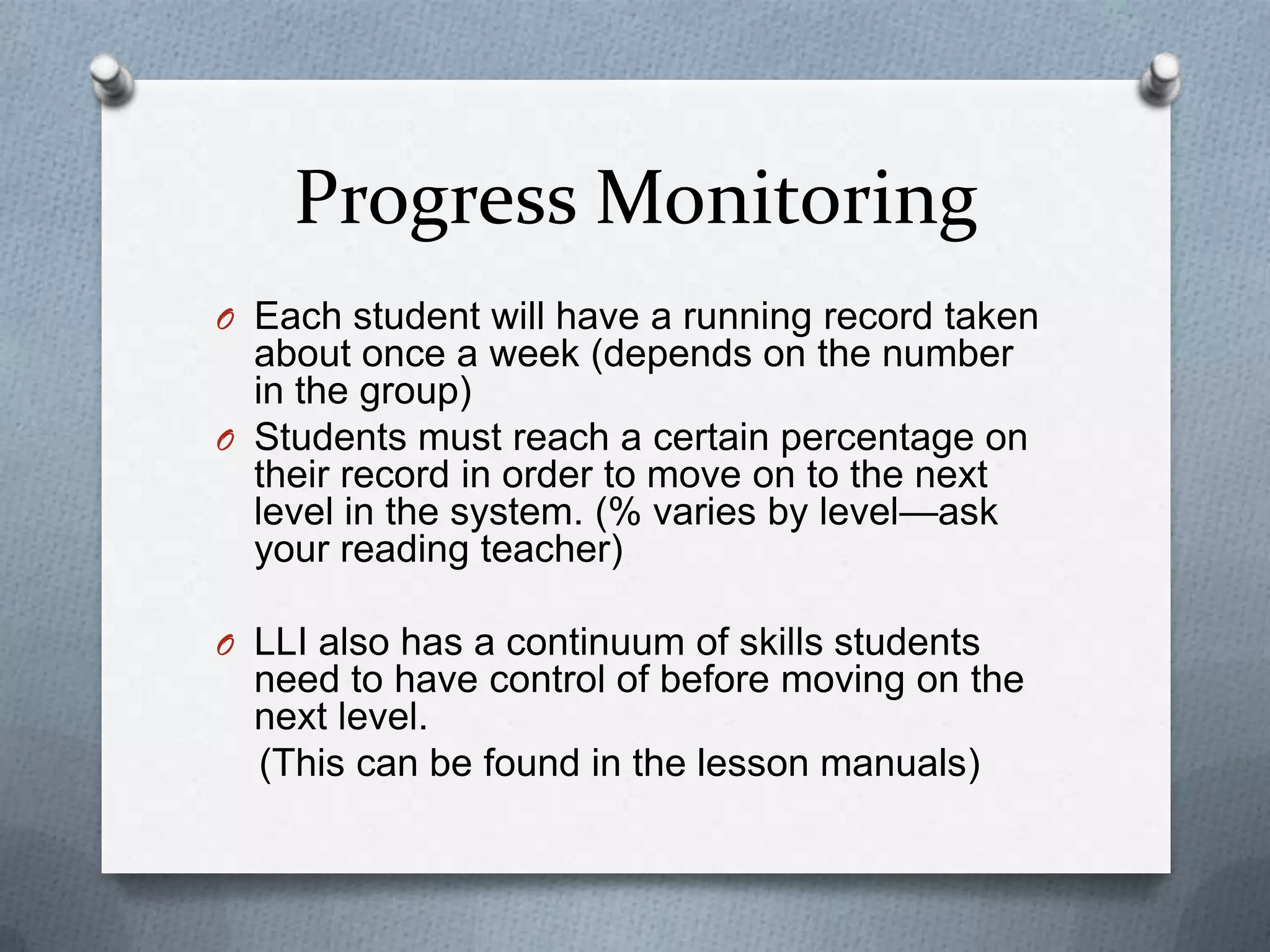 Leveled Literacy Intervention | PPTX