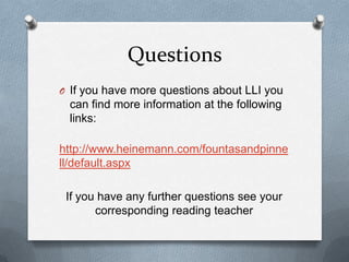 Leveled Literacy Intervention | PPTX