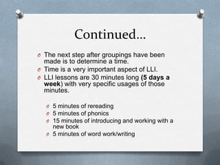 Leveled Literacy Intervention | PPTX