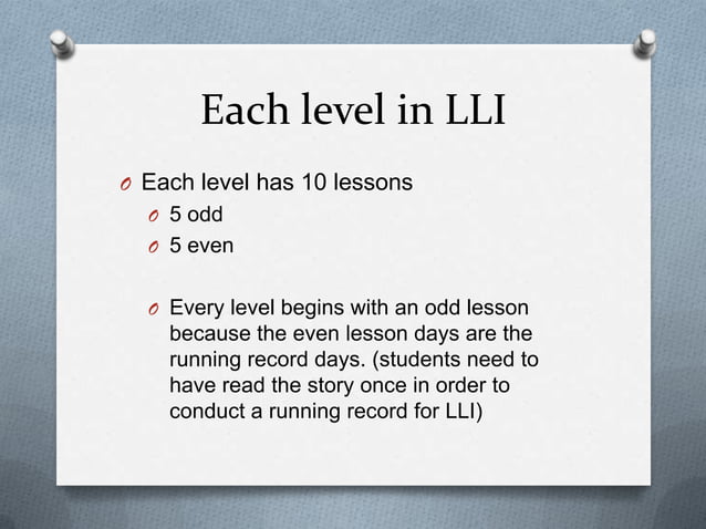 Leveled Literacy Intervention | PPTX