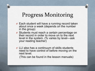 Leveled Literacy Intervention | PPTX