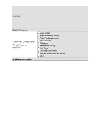 Level Ii Lesson Plan Template | DOC