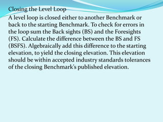 Leveling surveying | PPTX