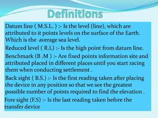 Leveling surveying | PPTX