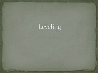 Leveling.ppt for survey work engineering | PPT