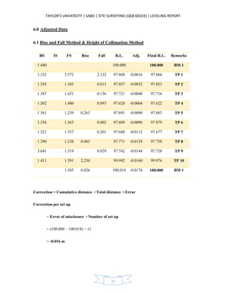 Leveling final-report | PDF
