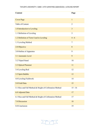 Leveling final-report | PDF