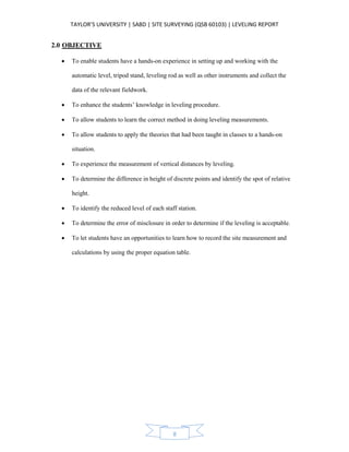 Leveling final-report | PDF