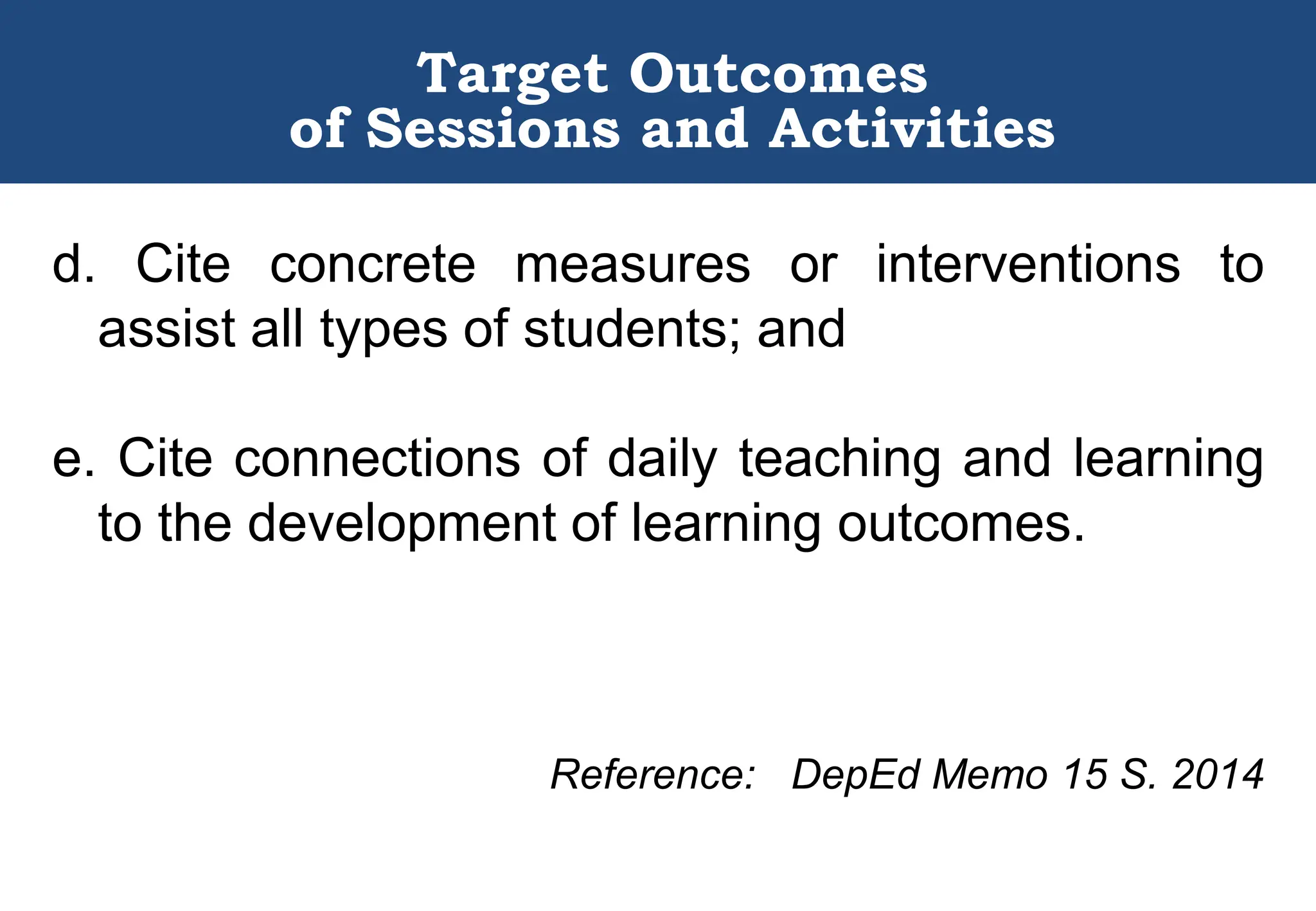 Leveling-of-Expectations Presentation in | PPT