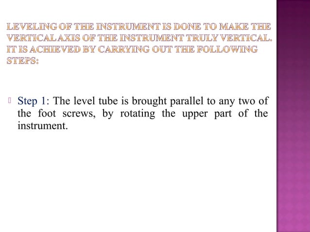 Leveling, Instruments of Leveling, Bearings (Surveying, ECE) | PPT | Geography | Science