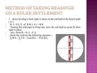 Leveling, Instruments of Leveling, Bearings (Surveying, ECE) | PPT