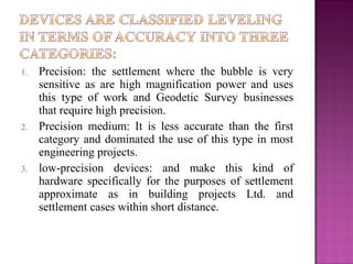 Leveling, Instruments of Leveling, Bearings (Surveying, ECE) | PPT