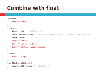 Leveling Up with Flexbox (Smashing Conference) | PPT
