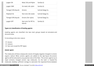 Leveling agents chemistry and Performance | PDF