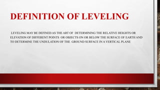 Leveling in survey | PPT