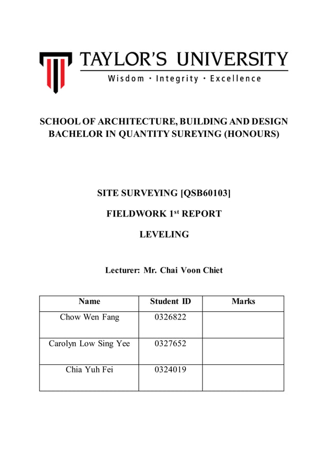 Leveling report | PDF