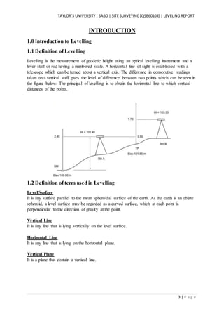 Leveling report | DOCX | Geology | Science