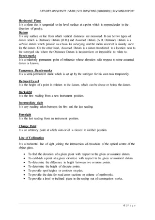 Leveling report | DOCX | Geology | Science