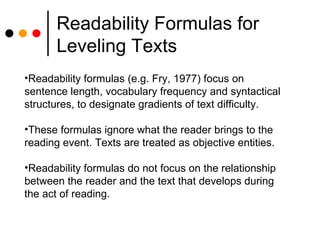 Leveling text | PPT